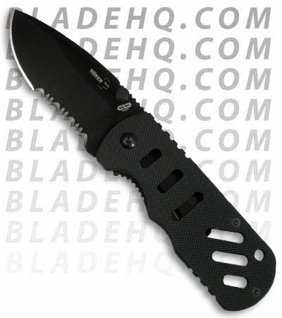 Boker Plus Hyper Frame Lock Knife Black (2.7" Black Serr) 01BO551 - Blade HQ