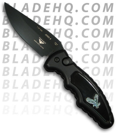 Paragon Custom Buffalo-Pearl ATKO 8 Automatic Knife (3.5" Plain) - Blade HQ