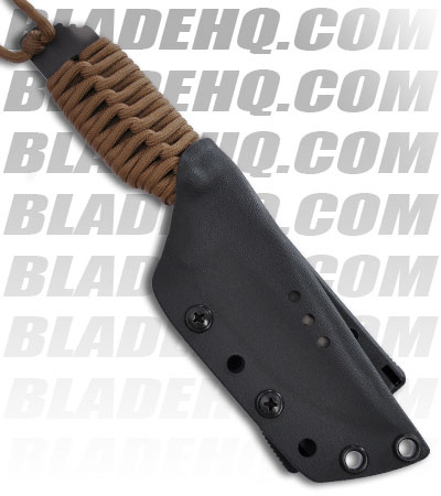 Strider Knives PR Clip Point Fixed Blade Knife w/ Tan Cord Wrapped ...