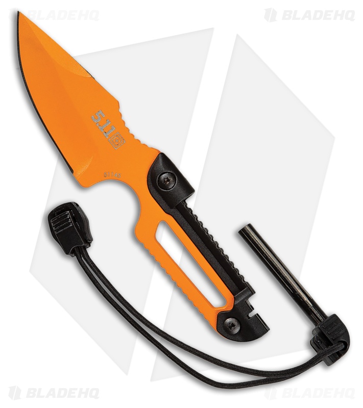 5.11 Tactical Ferro Neck Knife Orange Stainless Steel