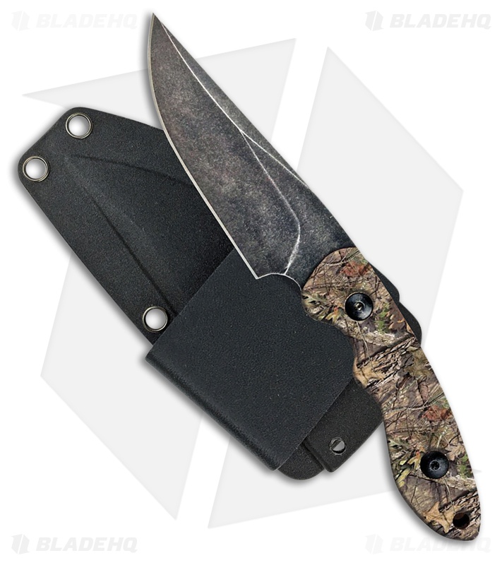 ABKT Predator Fixed Blade Camo G-10 Drop Point Black D2