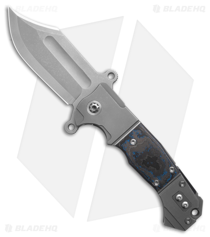 ADV Tactical Badlands 2 Frame Lock Knife Black/Blue CF Titanium