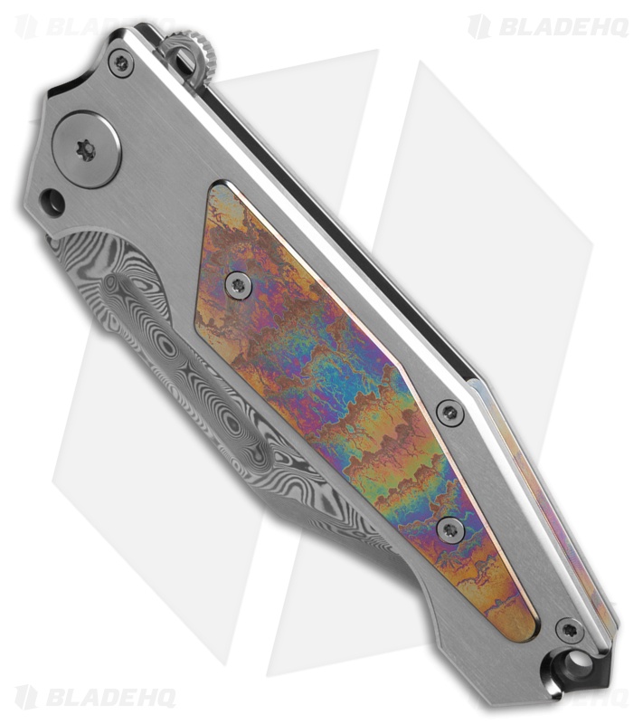 ADV Tactical Freak Frame Lock Knife Acid Rain Titanium - Blade HQ