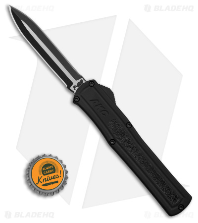 AKC F-20 D/A Dagger OTF Knife Black Aluminum - Blade HQ