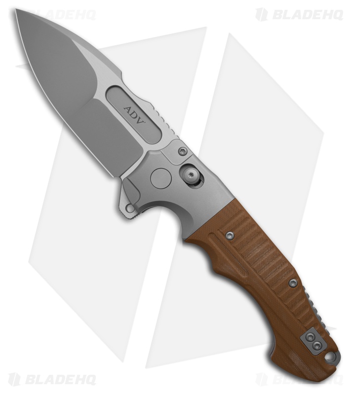 AdV Tactical Bull Shark G2 Knife Titanium/Tan G-10 BB