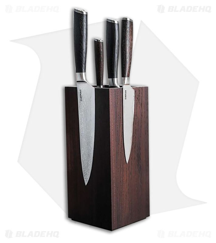 Boker Boker Master Blade Damasteel Kitchen Knife Set Brown Wood Handle - Blade HQ
