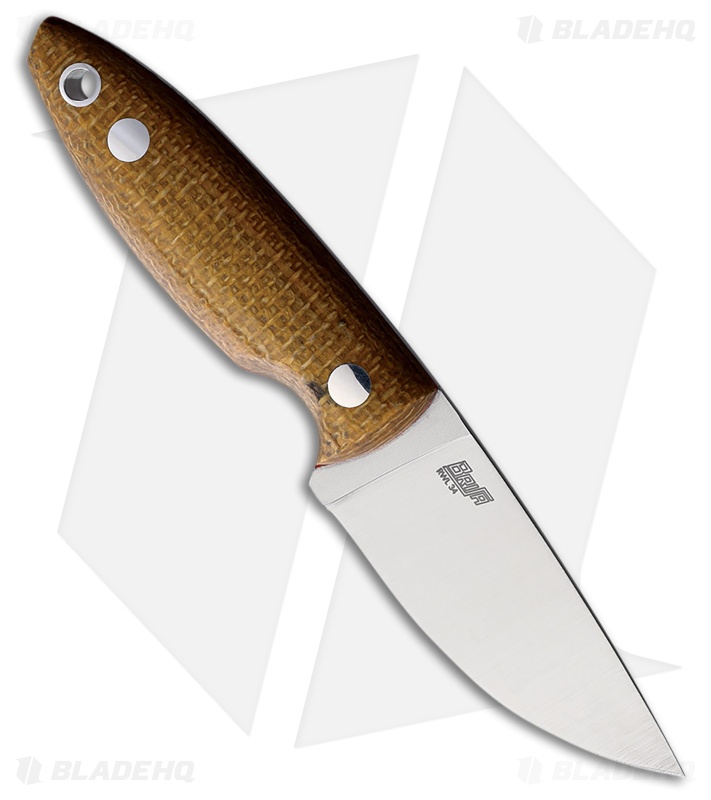 Brisa Scara 60 Fixed Blade Knife Mustard Micarta Satin