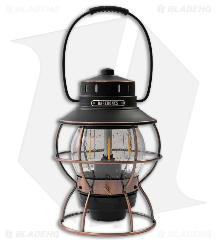 Barebones Living Railroad Lantern Antique Bronze 200 Lumens