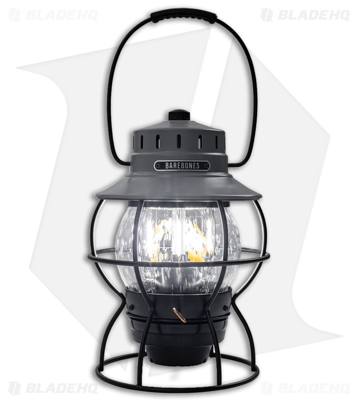 Barebones Living Railroad Lantern Slate Gray 200 Lumens