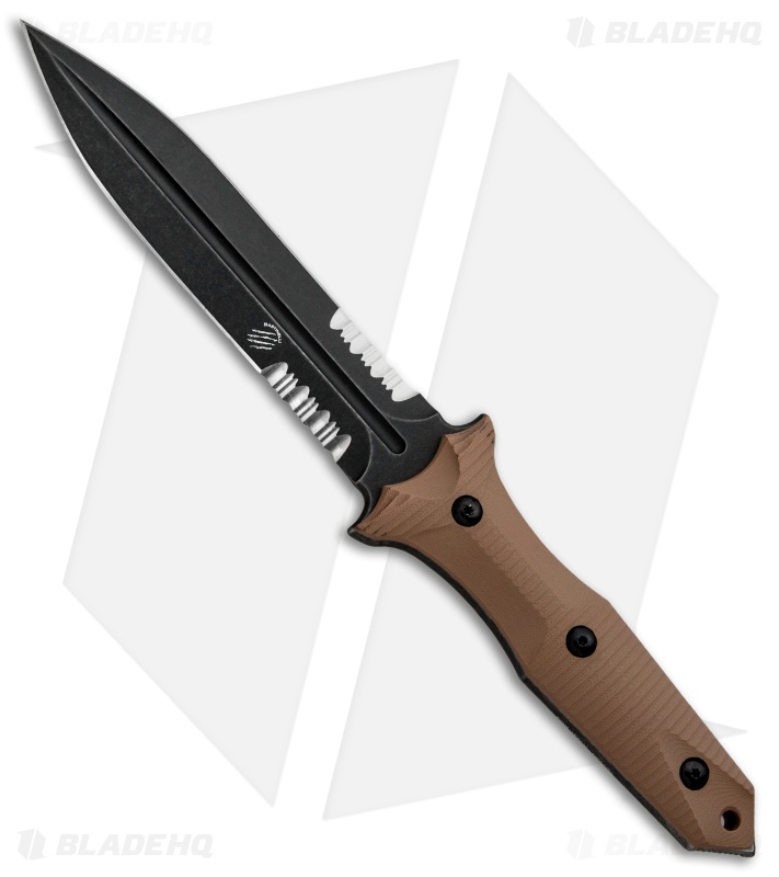 Bastinelli Creations GROZO | Fixed Blade Knife | Coyote G-10/Black SW