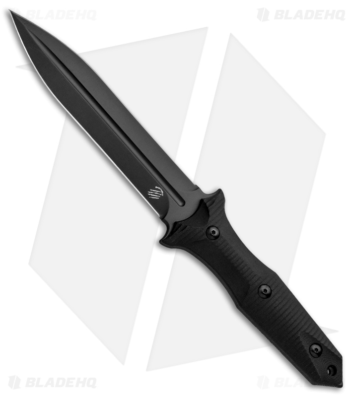 Bastinelli Creations GROZO | Fixed Blade Knife | Black G-10/Black PVD