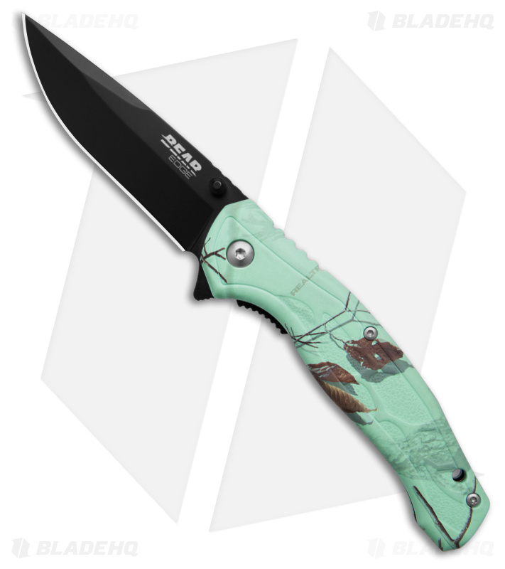 Bear Edge Brisk 2.0 Knife Teal Camo Black 61538 - Blade HQ
