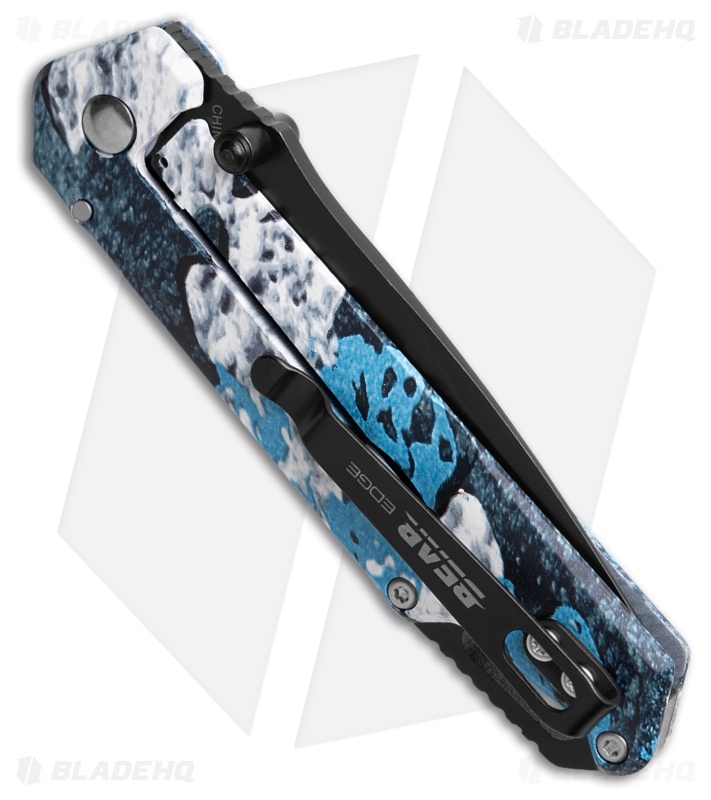 Bear Edge Brisk 3.0 Frame Lock Knife Rift Blue SS Black