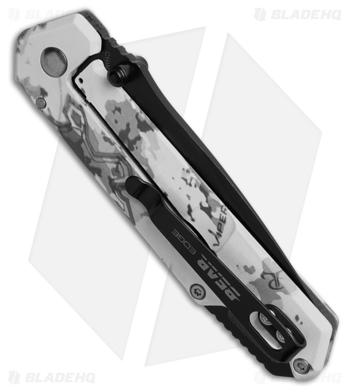 Bear Edge Brisk 3.0 Frame Lock Knife Viper White SS Black