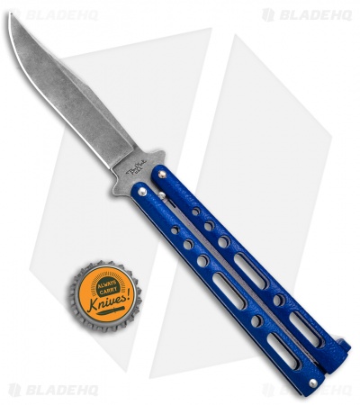 Benchmark Butterfly Blue Epoxy Coated Metal (4" Stonewash) - Blade HQ