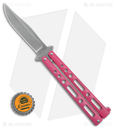 Benchmark Butterfly Knife Pink Zinc (Stonewash) - Blade HQ
