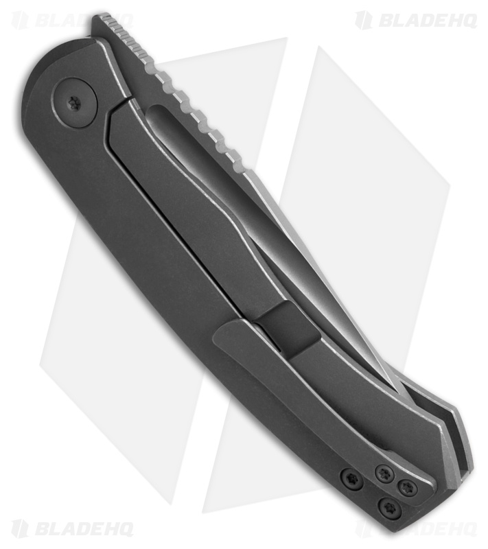 BergBlades Alpha Knife Dark Stonewash Titanium Dark SW