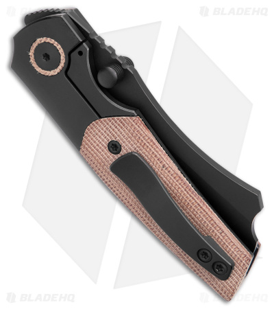 BergBlades Mini Barber Brown Micarta/Black Ti - Blade HQ