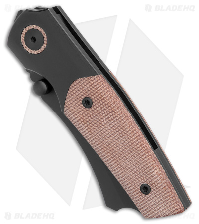 BergBlades Mini Barber Brown Micarta/Black Ti - Blade HQ