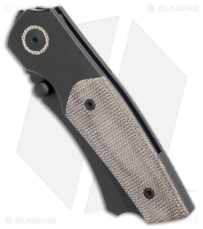 BergBlades Mini Barber Green Micarta/Black Ti - Blade HQ