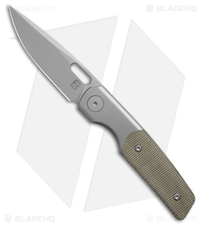 BergBlades Mini Sweeney Knife Green Micarta/Ti SW