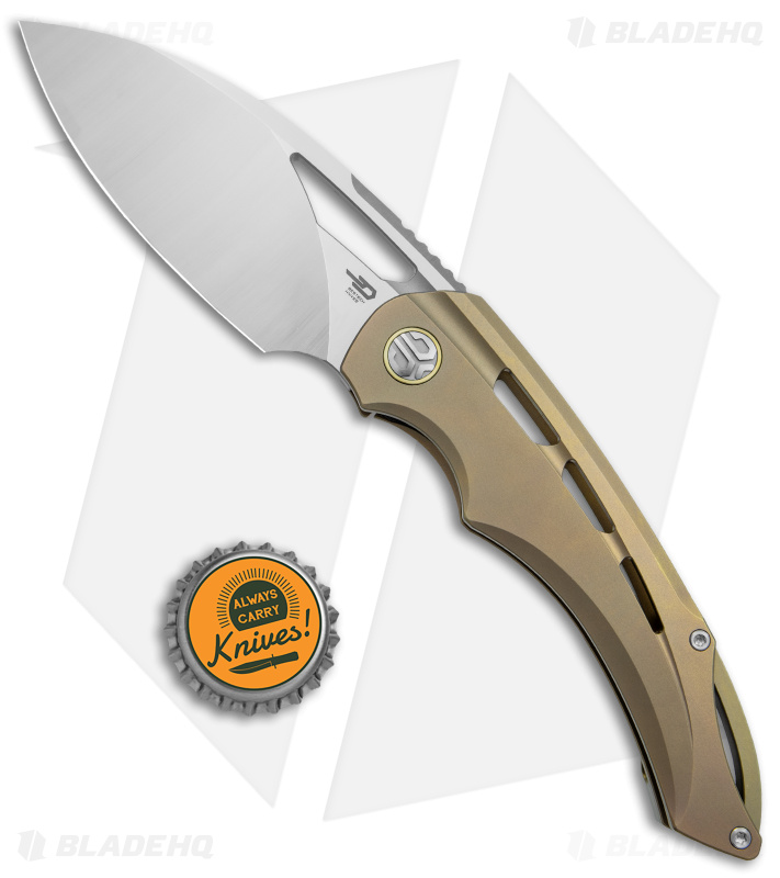Bestech Knives Fairchild Frame Gold Ti (Satin) - Blade HQ