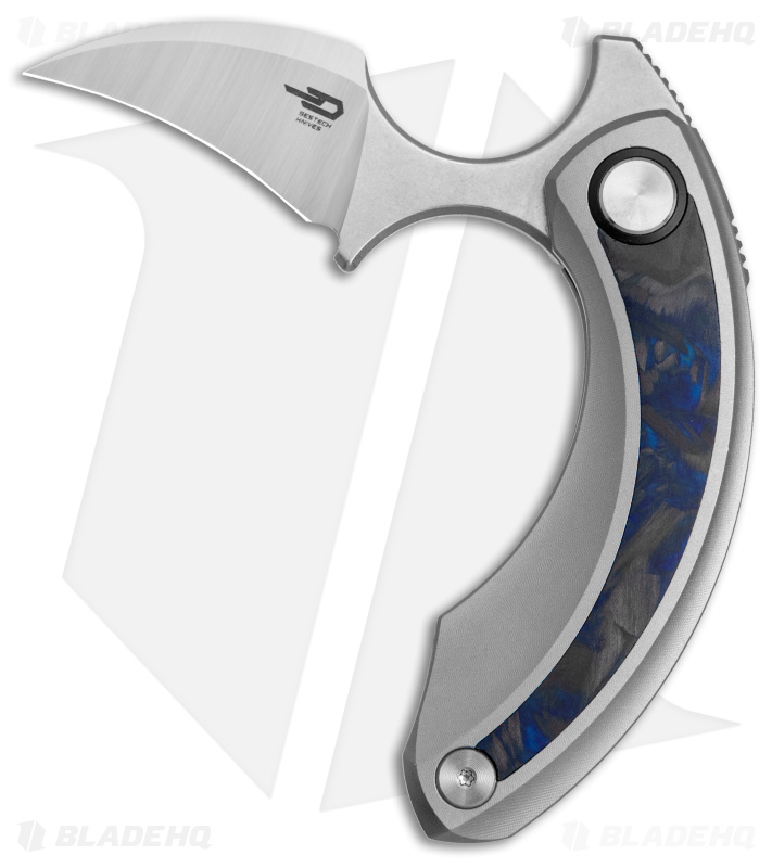Bestech Knives STRELIT Knife Ti Blue CF SW - Blade HQ