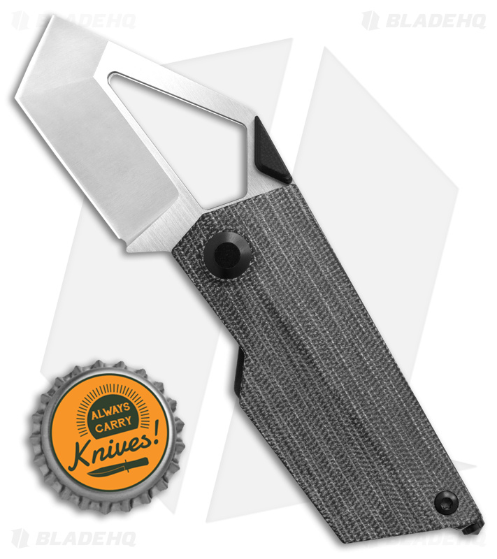 Kizer Cyber Blade Liner Lock Knife | Black Canvas Micarta - Blade HQ