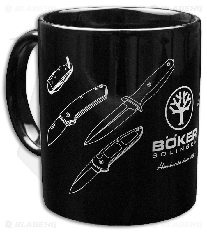 Boker 10 oz. Ceramic Mug - Black - Blade HQ
