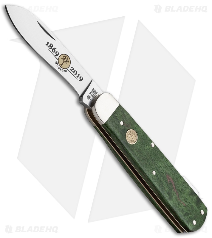Boker 150th Anniv Hunting Mono Knife Green Satin BO116030