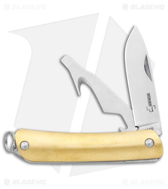 Boker Plus Mini Tech Tool 2 Multi Tool Brass (4-in-1) - Blade HQ
