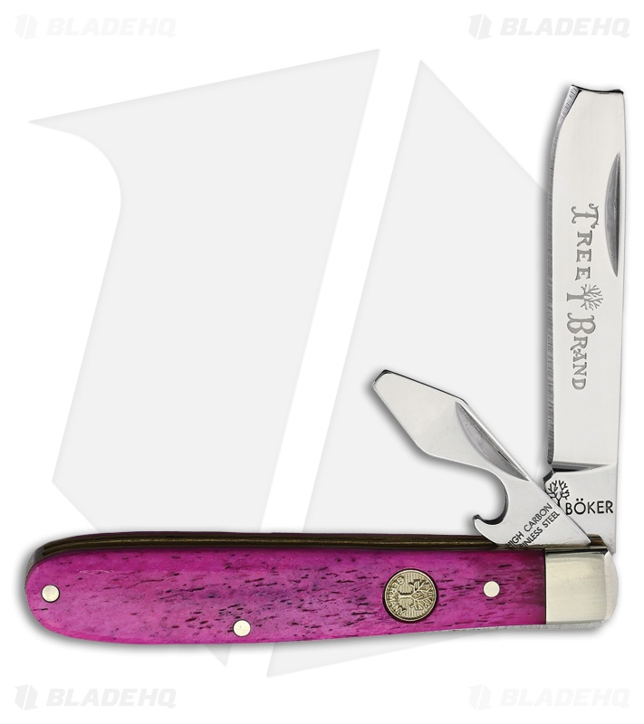 Boker Razor Jack Knife 3" Purple Smooth Bone (BO110716)