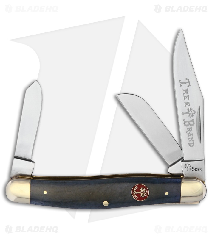 Boker Large Stockman Pocket Knife 4" Gray Smooth Bone