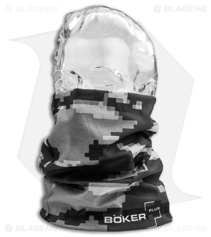 Boker Tube Scarf - Black Gray Camo Polyester - Blade HQ