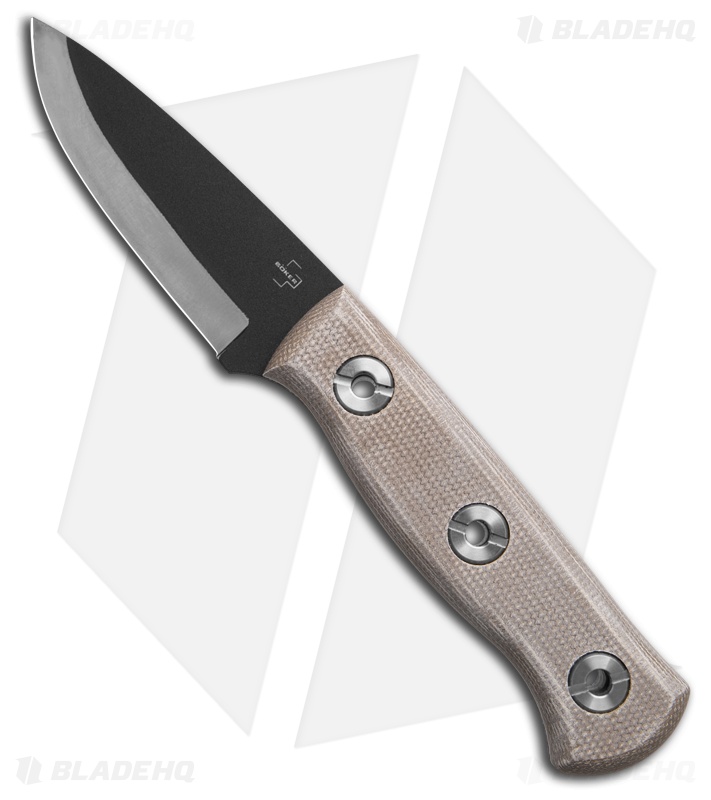 Boker Vigtig 2.0 Drop Point Fixed Blade Knife Brown Micarta (3.5" Two ...