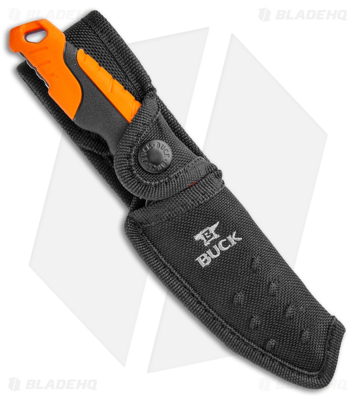 Buck Pursuit Pro Small Fixed Blade Knife | Orange/Black - Blade HQ