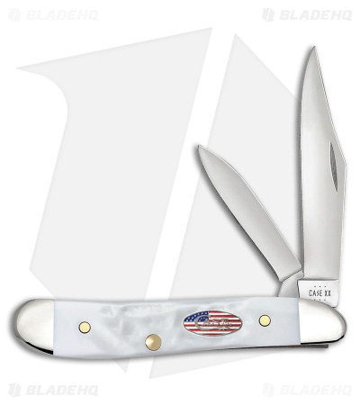 Case Knives Peanut Knife White Jigged Synthetic 6220 SS