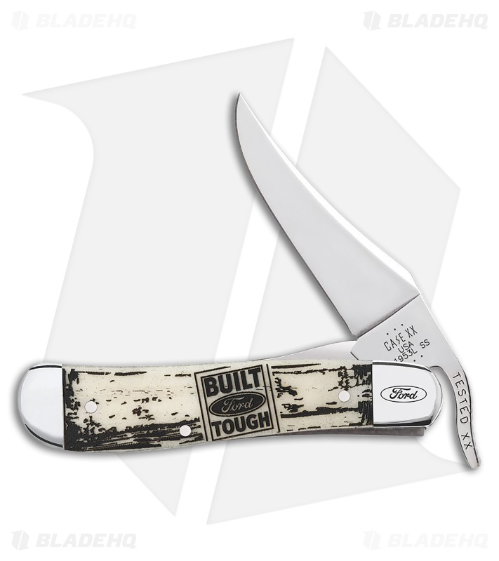 Case Cutlery Russlock Ford Smooth Natual Bone (2.75" Polished) - Blade HQ