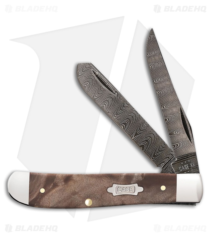 Case Knives Mini Trapper Knife Maple Burl Wood 7207 DAM