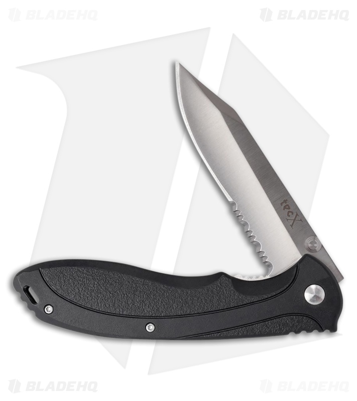 Case Cutlery Linerlock TecX X-Pro Black ABS (2.75" Satin Serrated ...