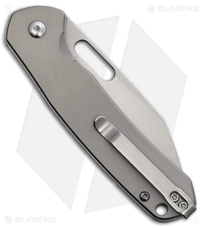 CJRB Pyrite Wharncliffe Button Lock Knife Titanium (SW)