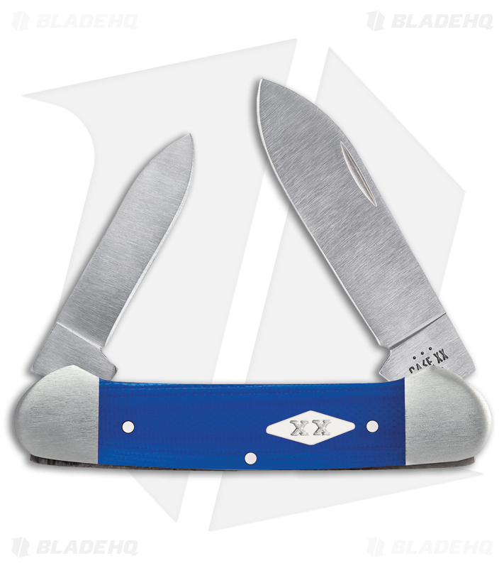 Case Knives Canoe Knife Blue G-10 Satin