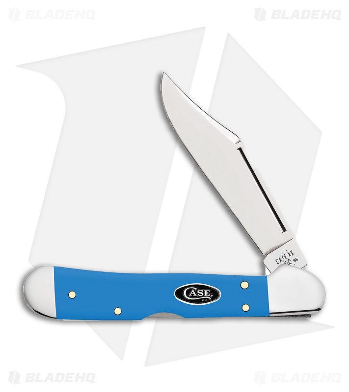 Case Cutlery Mini Copperlock Light Blue Synthetic Smooth (2.8 Polished ...
