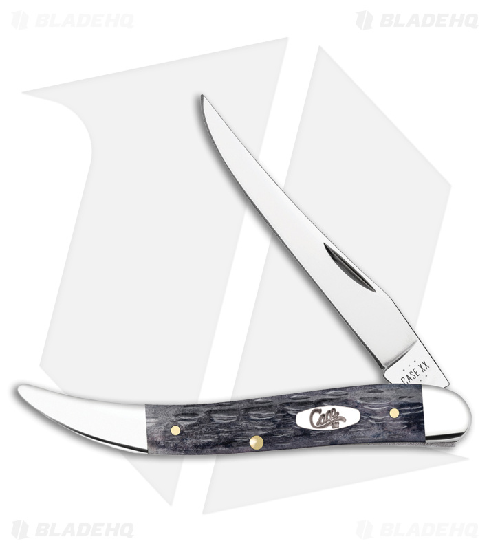 Case Med Texas Toothpick Knife Pocket Worn Jig Gray Bone