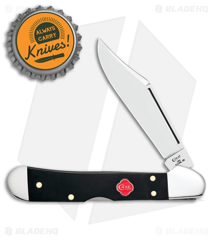 Case Cutlery Mini Copperlock Knife 3.625" Black Synthetic (21749L SS ...
