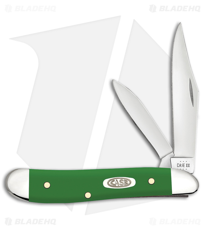 Case Knives Peanut Green Delrin Clip Point Polish Tru-Sharp