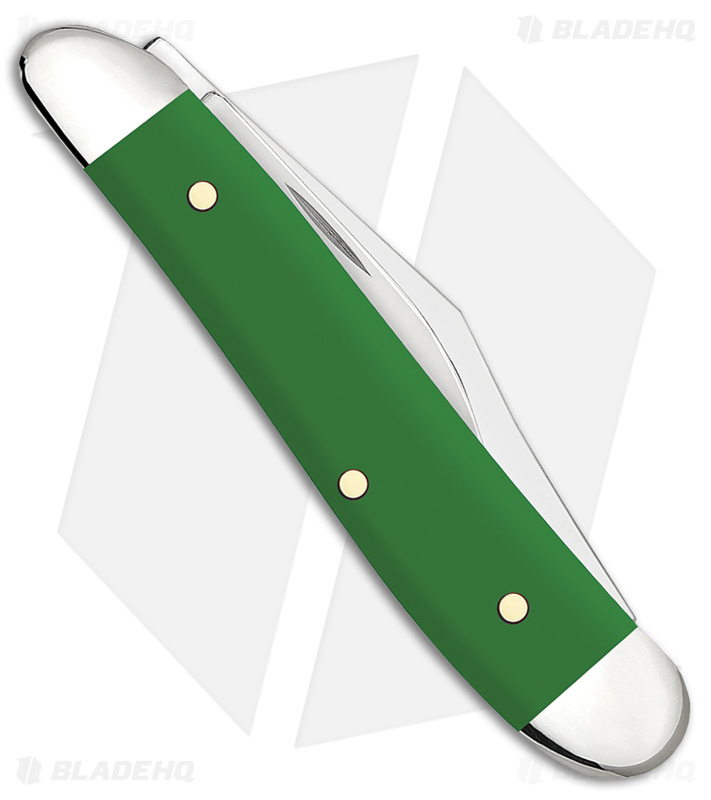 Case Knives Peanut Green Delrin Clip Point Polish Tru-Sharp