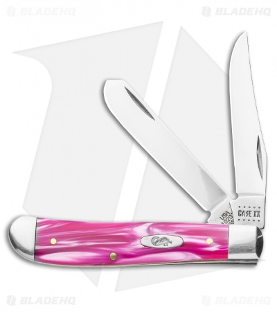 Case Mini Trapper 3.50" Pink Pearl SparXX Kirinite (10207 SS) - Blade HQ