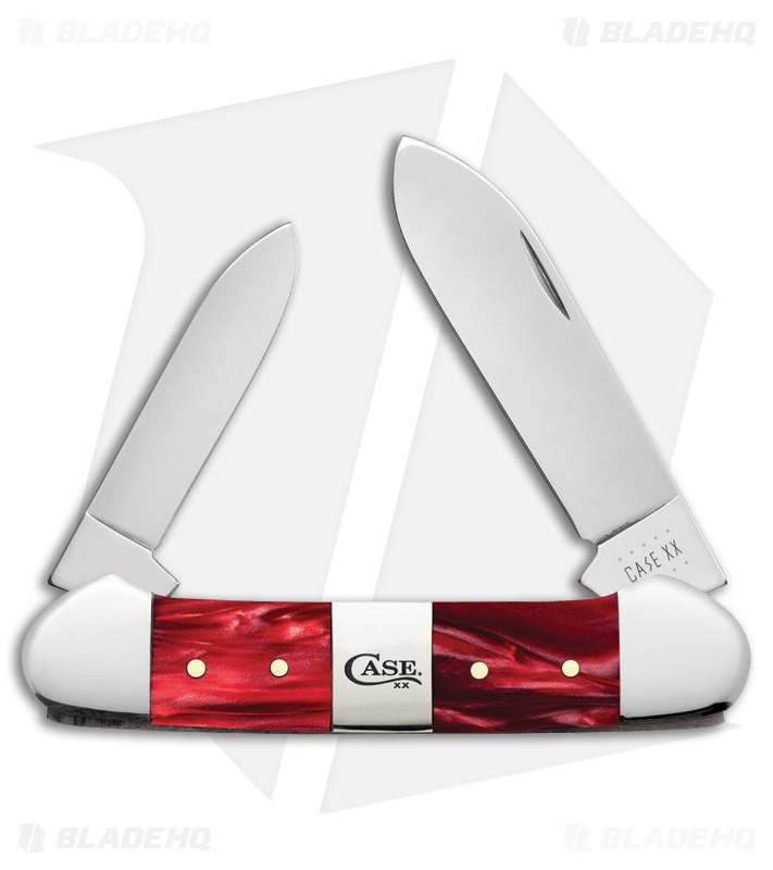 Case Knives Traditional Canoe Knife | Red Pearl Kirinite - Blade HQ
