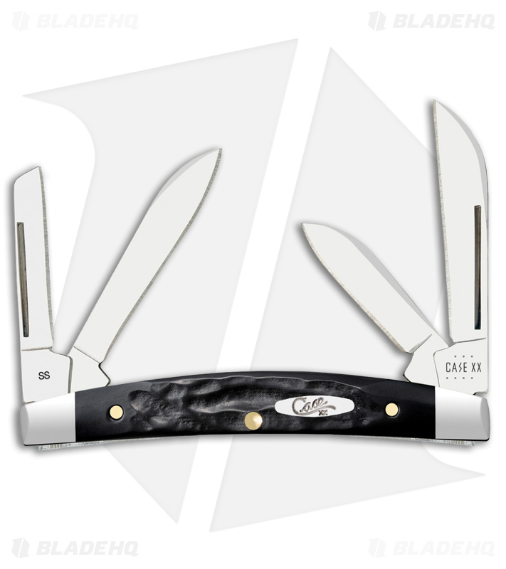 Case Knives Small Congress Knife Jigged Rough Black